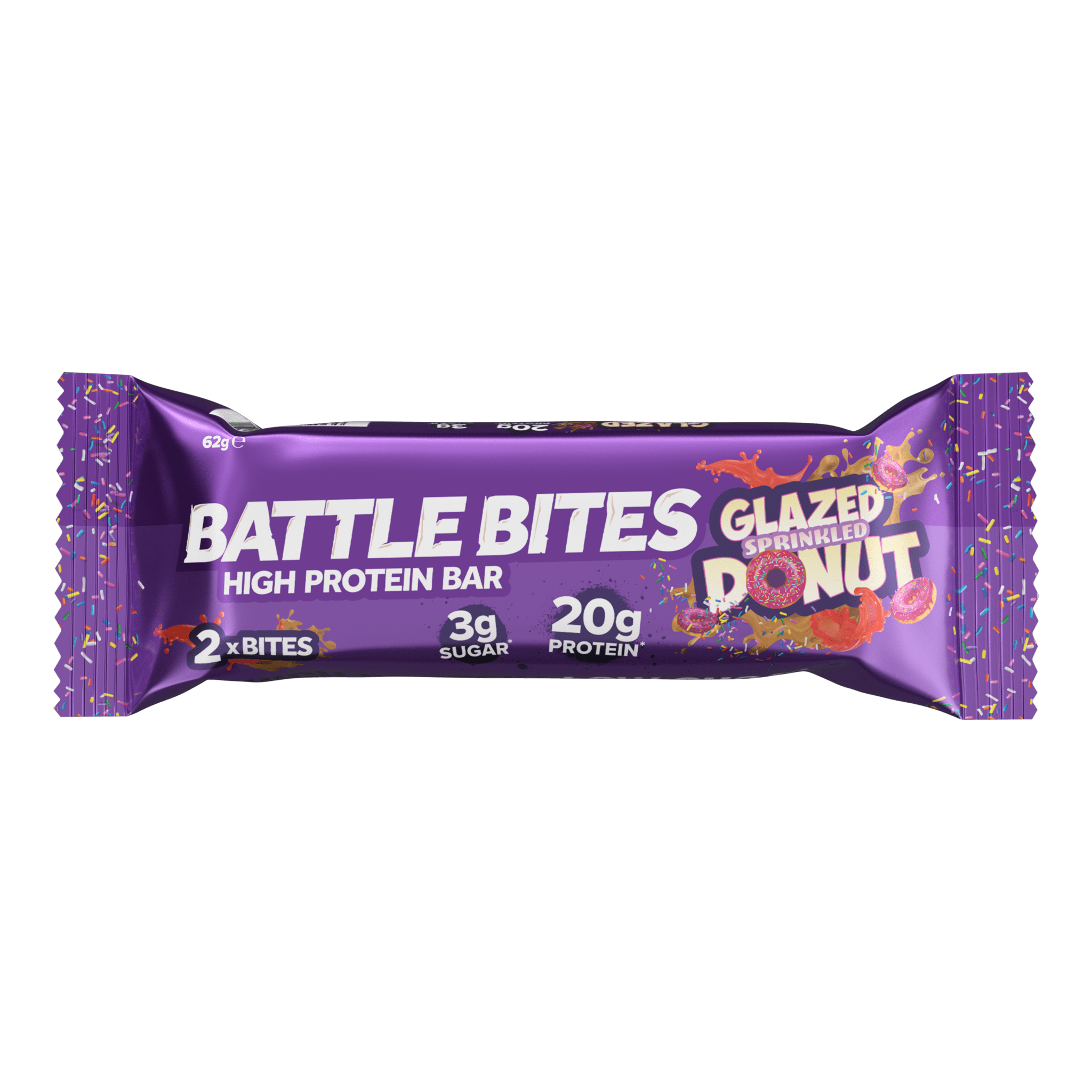 Battle Snacks Battle Bites Glazed Sprinkled Donut Protein Bar – Protein ...