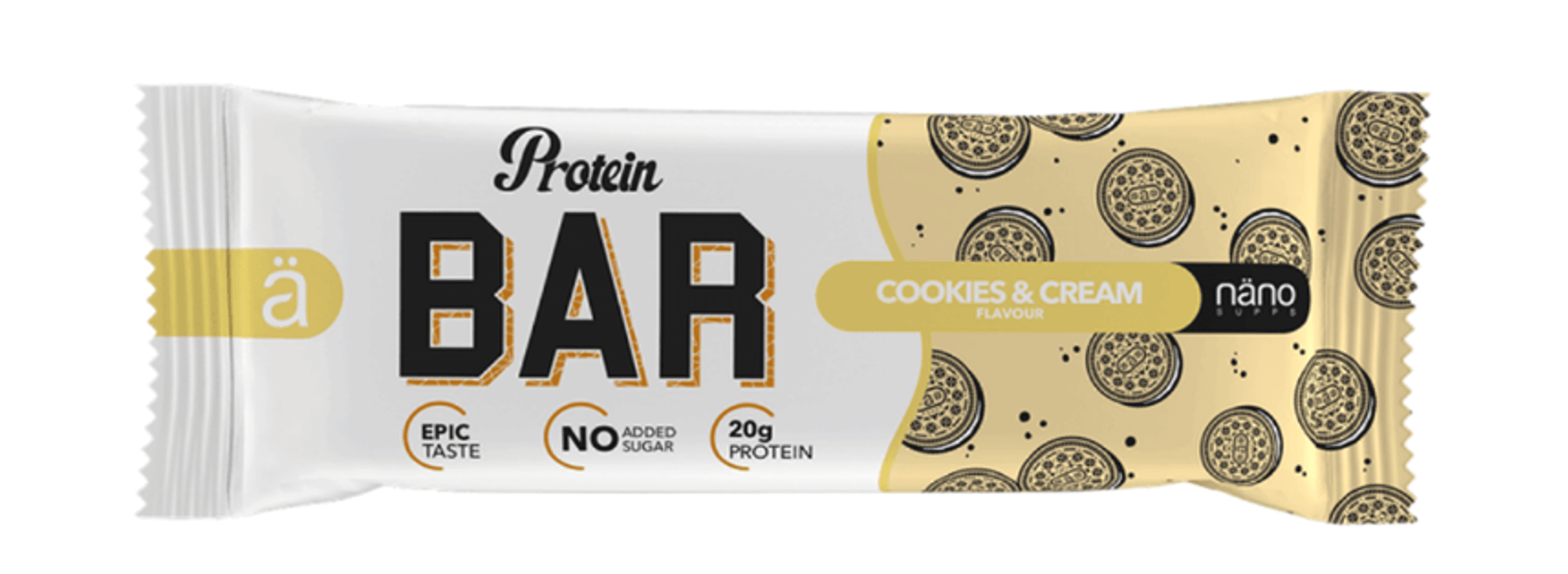 Nano Ä Supps Cookies & Cream Protein Bar – Protein Parcel